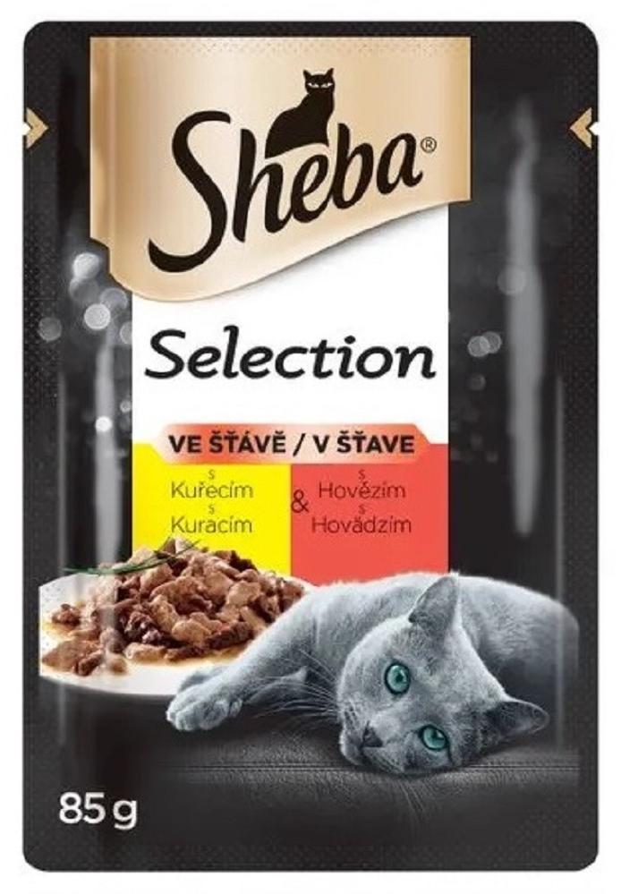 Sheba Selection in Sauce s kuřecím a hovězím masem ve šťávě 85g ...